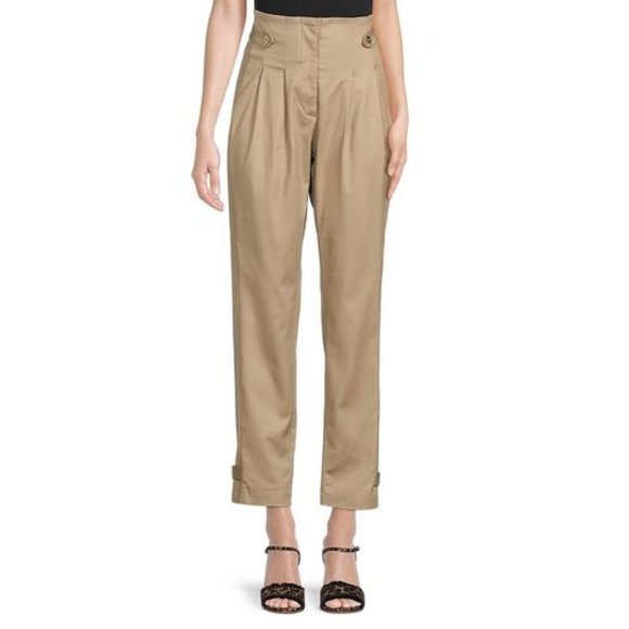 H by Halston | Pants & Jumpsuits | Nwt H Halston Khaki Pleated ...